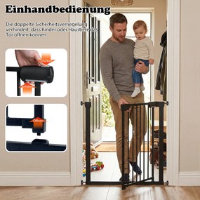 Costway Schodišťová brána bez vrtání se šířkou 75-82 cm Auto-Close