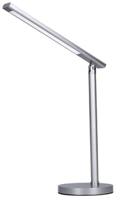 LED stolní lampička, stříbrná