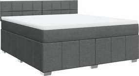 Box spring postel s matrací tmavě šedá 180x200 cm textil 3287148
