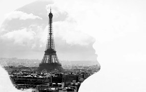 Obraz silueta v Paříži Velikost (šířka x výška): 120x80 cm
