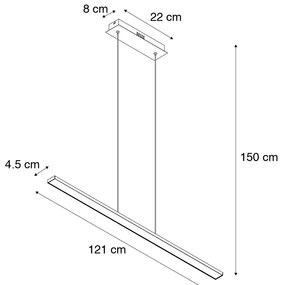 Designové závěsné svítidlo černé vč. LED - Banda