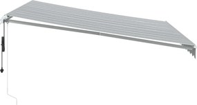 Automatická zatahovací markýza antracitová a bílá 400 x 350 cm 3215794