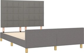 Postel bez matrace tmavě šedá 140 x 200 cm textil 3125058