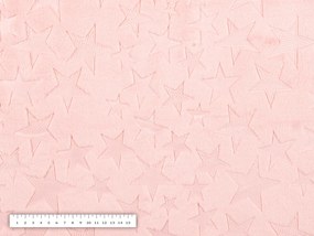 Biante Dětská oboustranná deka Mikroplyš/Polar MIP-005 Hvězdičky - pudrově růžová 100x150 cm