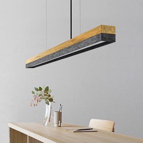 Dřevěné LED lineární svítidlo vhodné nad dlouhé stoly C1o  Dřevěné LED lineární svítidlo vhodné nad dlouhé stoly C1o Dekor: Pálené dřevo, Stmívání:…