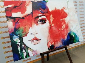 Obraz abstraktní portrét ženy - 120x80 cm