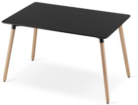 Jídelní set 1 + 4, stůl ADRIA 120x80 černý + židle DAREN NORI černé