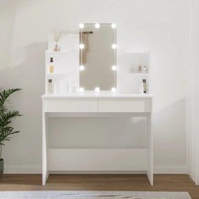 vidaXL Toaletní stolek s LED 96 x 40 x 142 cm [820489] Barva: Bílá