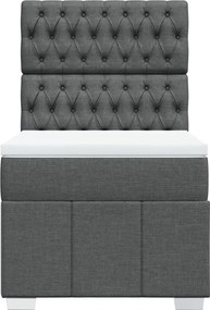 Box spring postel s matrací tmavě šedá 80 x 200 cm textil 3293803