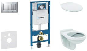Geberit Duofix - Set předstěnové instalace, klozet Alpha se sedátkem, tlačítko Sigma30, chrom mat/chrom 111.300.00.5 NR7
