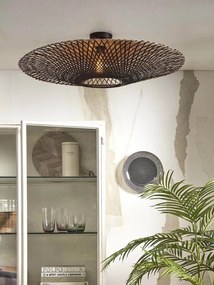 Stropní lampa kalimantan l 87 cm přírodní/černá MUZZA