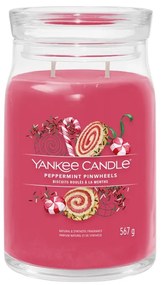 Yankee Candle Signature svíčka velká Peppermint Pinwheels, 567g SLEVA