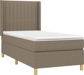 Box spring postel s matrací a LED taupe 90x190 cm textil 3139001