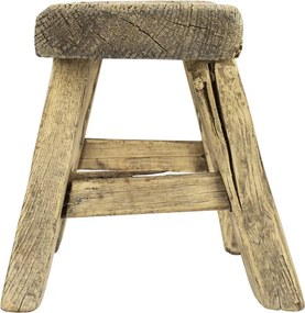 Stolička z recyklovaného jilmového dřeva - 25*12*20cm