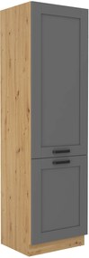 STL 60 cm skřínka vysoká pro lednici LUNA Barevné provedení LUNA: Dub Artisan / Prachově šedá