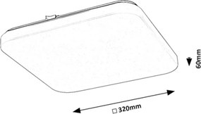 Rabalux Bílé stropní LED svítidlo Vendel hranaté 320x320mm 18W 71108