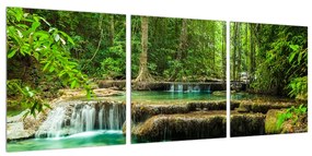Obraz průzračného lesního toku (90x30 cm), 40 dalších rozměrů