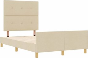Rám postele s čelo Krémová 120 x 190 cm textil 3344716