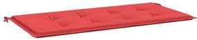 vidaXL Poduška na zahradní lavici červená 120x50x3 cm oxfordská látka