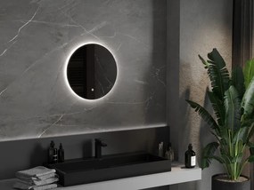 Mexen Erg, kulaté LED podsvícené koupelnové zrcadlo 50 cm, 6000K, topná podložka proti zamlžování, 9823-050-050-611-00