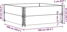 vidaXL Paletové nástavce 2 ks 100 x 100 cm masivní borové dřevo [4010292] Barva: Černá