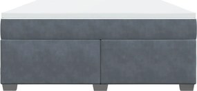 Box spring postel s matrací tmavě šedá 180x200 cm samet 3285300