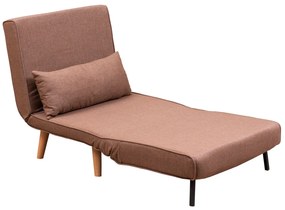 Hanah Home Rozkládací křeslo FOLDE hnědé