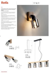 Redo 01-3986 - Lustr na lanku ROTIS 4xE27/15W/230V