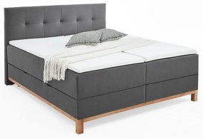 Tmavě šedá boxspring postel s úložným prostorem 180x200 cm Catania - Meise Möbel