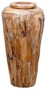 Dekorativní váza 40 x 80 cm masivní teakové dřevo 285210
