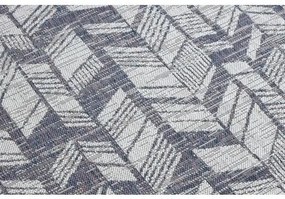 koberec SISAL SION Rybí kost 22180 ploché tkaní ecru / modrý / r velikost 180x270 cm | krásné koberce cz