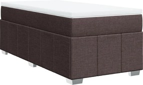Box spring postel s matrací tmavě hnědá 90x200 cm textil 3285445