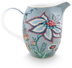 Pip Studio Flower Festival džbán 950ml , modrý (Porcelánový džbán Flower Festival)