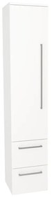 Mereo Bino, koupelnová skříňka vysoká 163 cm, levá, Multidecor, Bílá lesk perlička CN697BIEL