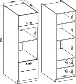 Kuchyňská linka LARA wh | ve tvaru L | 410x260 cm | verze B | UNI | zásuvky PREMIUM BOX | bílá lesk