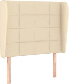 Box spring postel s matrací krémová 90x200 cm textil 3127938