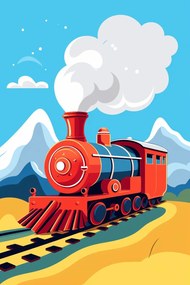 Obraz - Veselá vlaková cesta krajinou