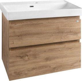 Aqualine Altair koupelnová skříňka pod umyvadlo 76 x 60 x 37 cm dub emporio hnědá AI388