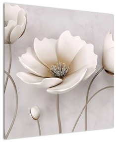 Obraz bílých květin (70x70 cm), 40 dalších rozměrů