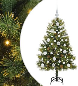 Umělý sklopný vánoční stromeček s kužely Zelená 120 cm 3395074