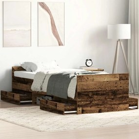 Rám postele bez matrace Staré dřevo 90x190cm Technické dřevo 3328808