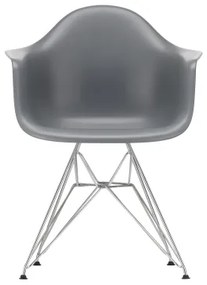 Eames Plastic Armchair DAR černě lakovaná grafitová černé na tvrdou podlahu Vitra