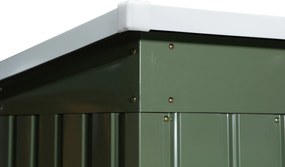 Kůlna Outsunny, zahradní kůlna, kůlna na nářadí s posuvnými dveřmi, větrací okno, jednoplášťová střecha, venkovní, ocel, světle zelená, 280 x 130 x 1…