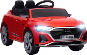 AIYAPLAY Elektrické auto pro děti od 3 let Audi Q8 etron Sportback 12V s baterií a dálkovým ovládáním, jarní odpružení, světla, klakson a hudba červe…