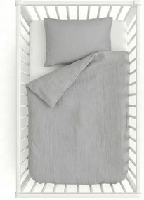 Kvalitex Dětské mušelínové povlečení světle šedé 90x135, 45x60cm 1x 90/135, 1x 40/60cm