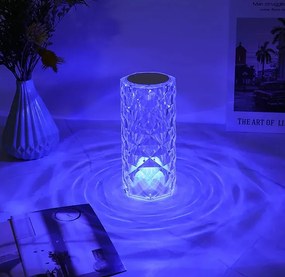 Zaparkorun LED dotyková křišťálová lampa s 16 druhy svíticích barev