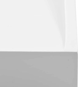 Umyvadlo 100 x 46 x 11 cm minerální/mramorový kompozit bílé 144066