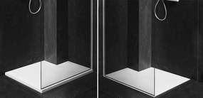 Obdélníková sprchová vanička z SMC kompozitu REA BAZALT LONG 80x100, černá