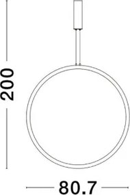 Závěsné LED svítidlo NOVA LUCE CHANGE 48W 3000K 9070169 stmívatelné Triac
