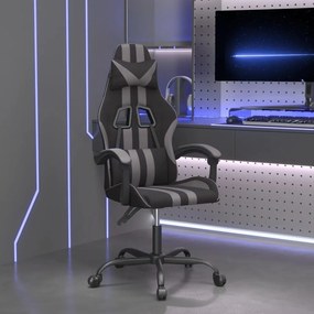 Herní židle černá a šedá umělá kůže 3143822